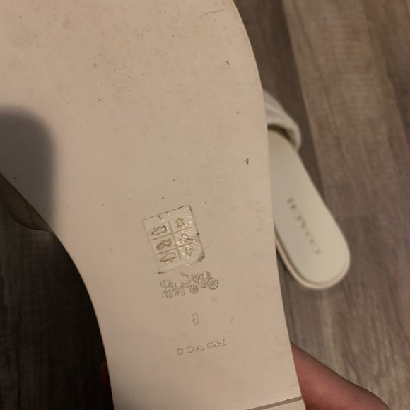 Coach | Shoes | Coach White Sandals With Open Toe Design | Poshmark